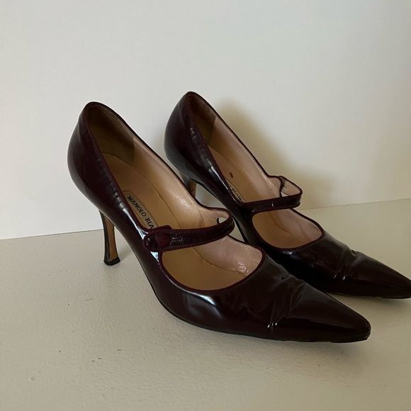 Manolo Blahnik | Shoes | Wine Red Manolo Blahnik Heels 4 | Poshmark